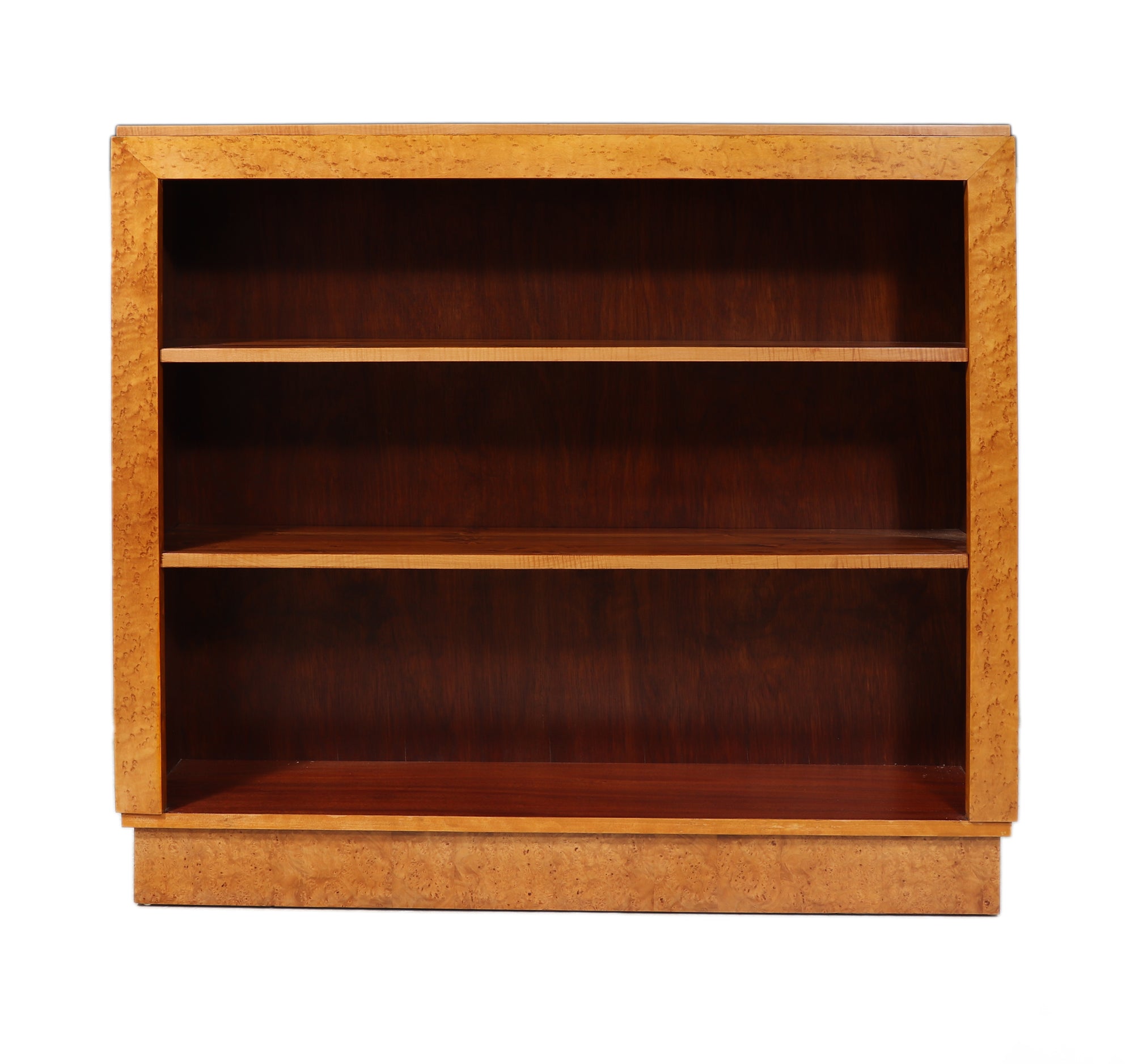 English Art Deco Open Bookcase in Birds Eye Maple – TheFurnitureRooms